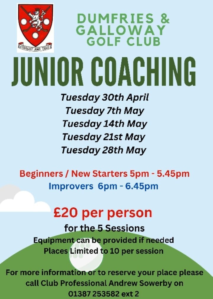 Junior Coaching sessions | Andrew Sowerby - PGA Professional | Welcome ...